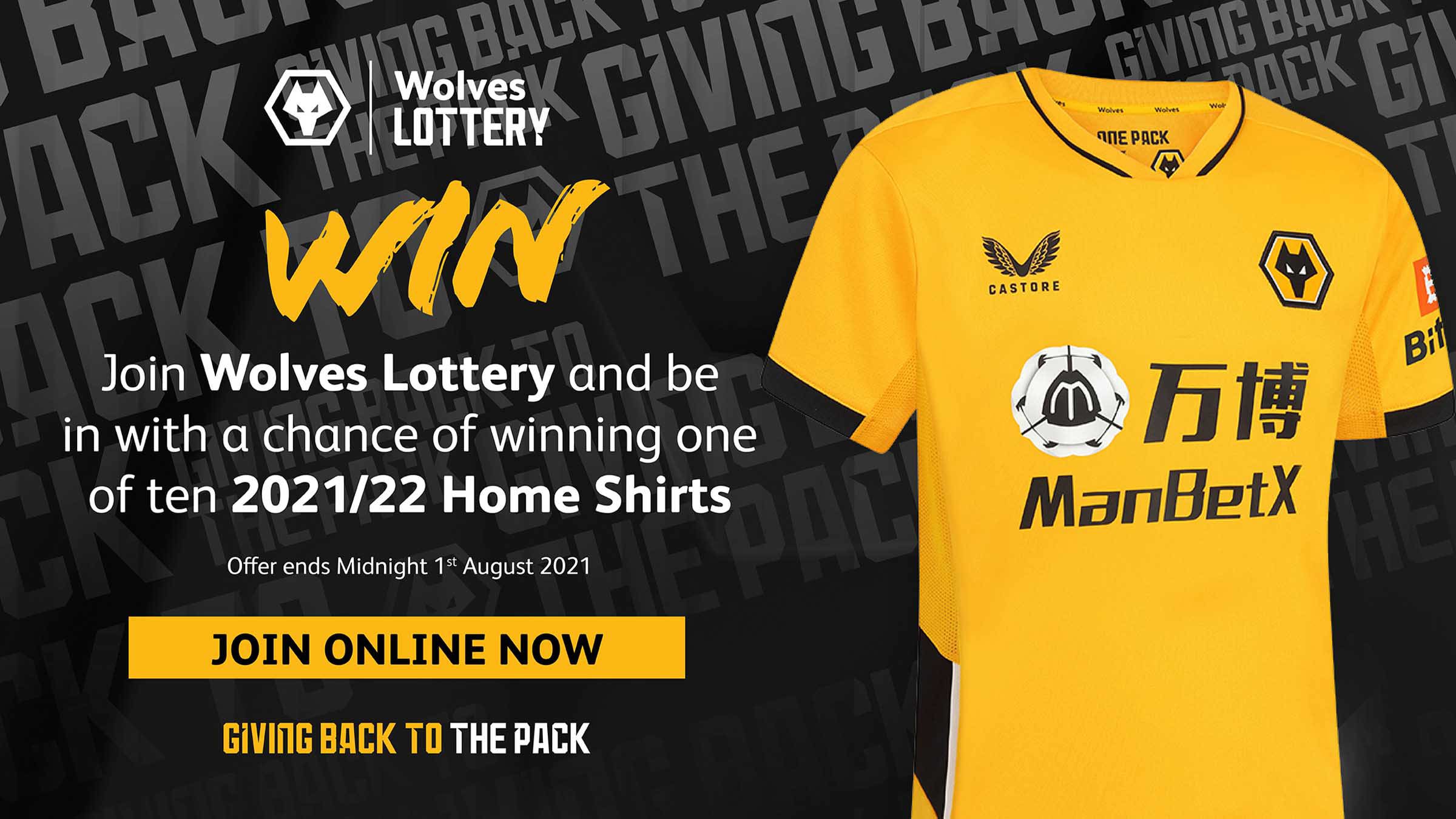 Win a free shirt with Wolves Lottery | Men's First-Team | News ...