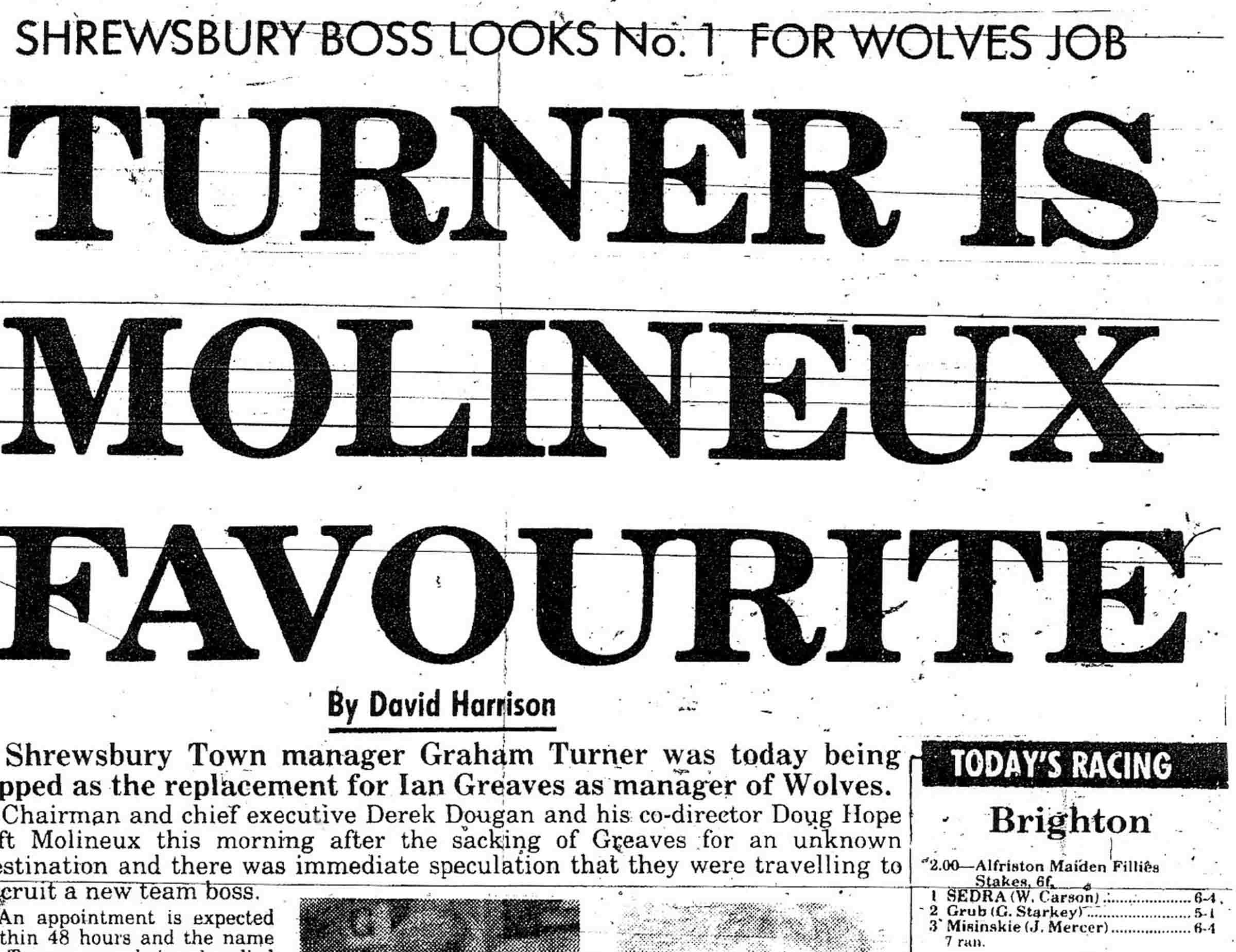 Old Gold | 40 years on from when Wolves first faced extinction ...