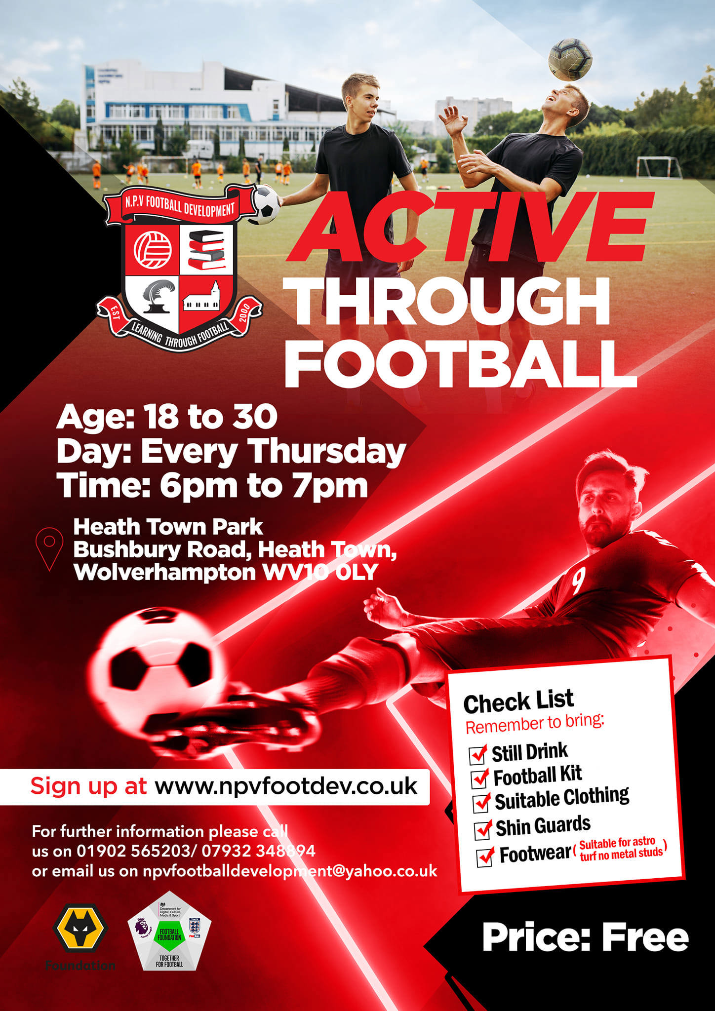 Opportunities for 18 to 30s with Active Through Football | Foundation ...