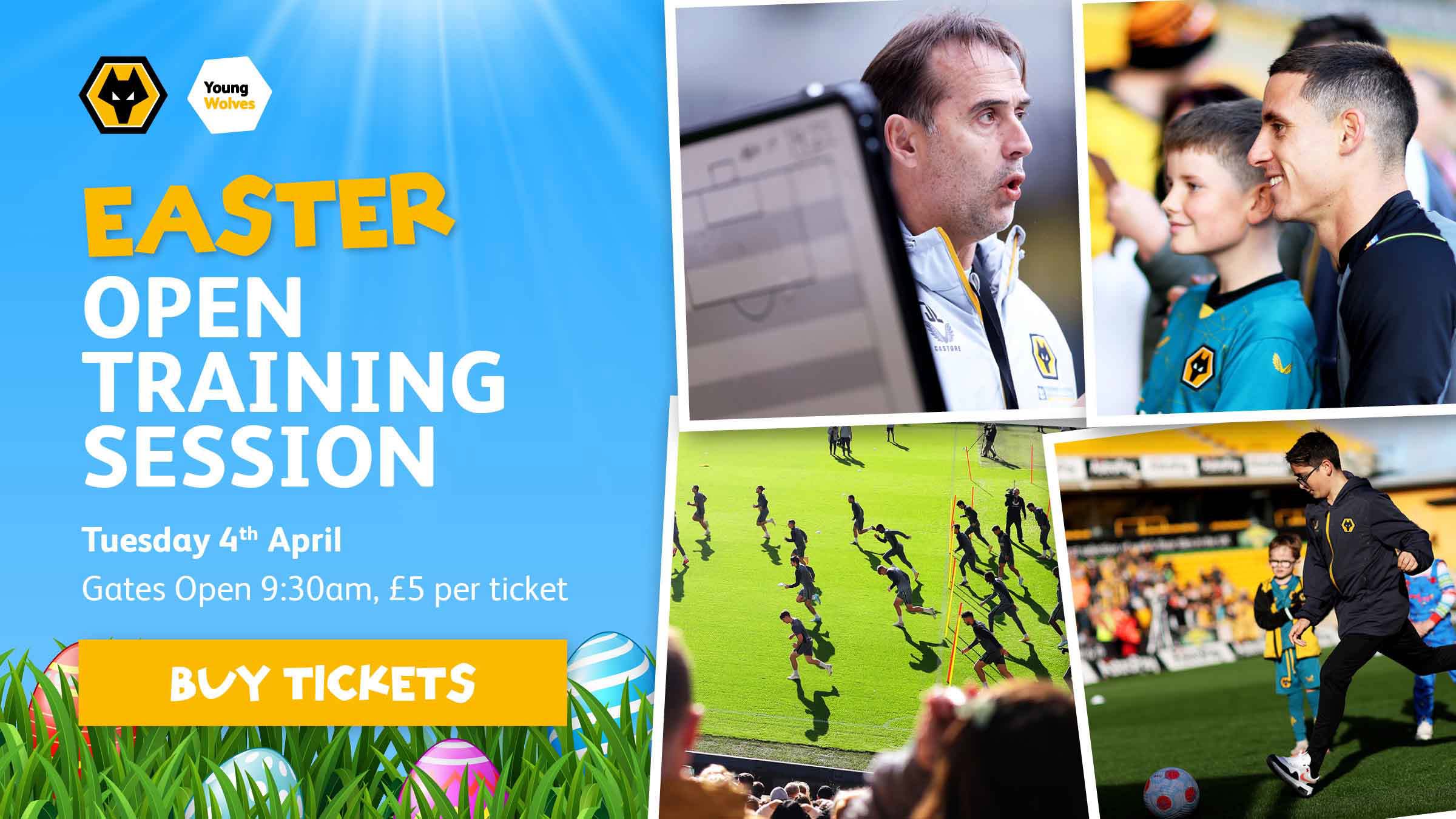 Tickets on sale for Easter Open Training | Junior Fans | News | Wolverhampton Wanderers FC